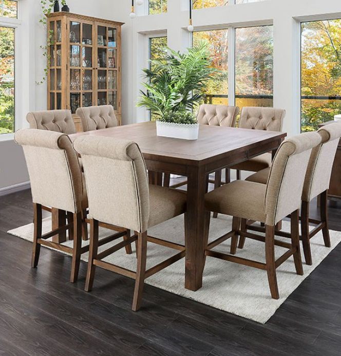9 piece rustic dining set store