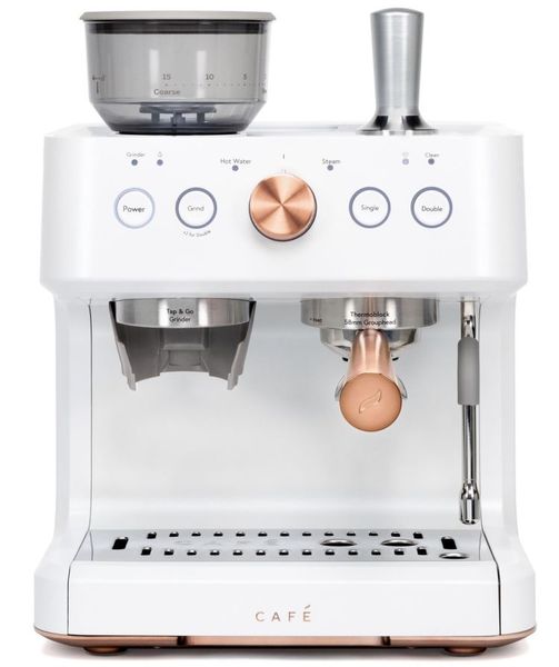 Café™ BELLISSIMO Matte White Semi Automatic Espresso Machine and ...
