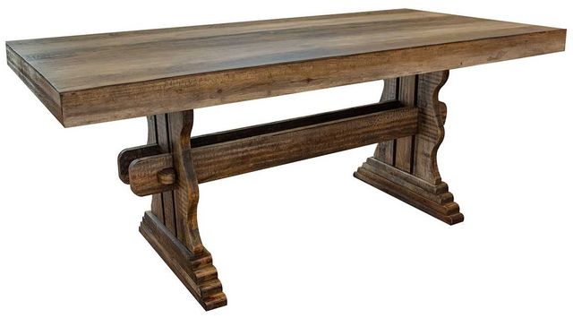 International Furniture Direct Marquez Brown Rectangular Counter Height ...