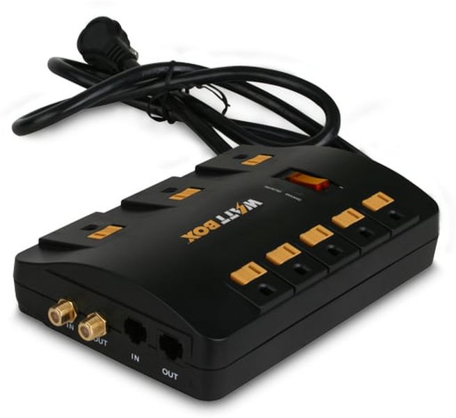 SnapAV WattBox® 8 Outlet Surge Protector with Coax, Phone and Ethernet ...