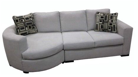Starcraft Upholstery Left-Arm Facing Sectional and Curved Chaise ...