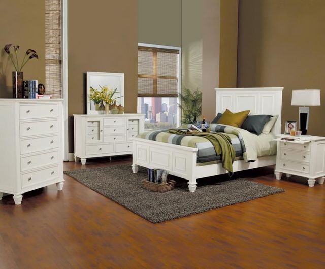 Coaster® Sandy Beach 5-Piece White Queen Panel Bedroom Set | Jarons ...