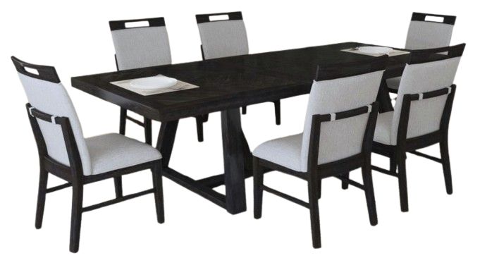 Elements Transcend 7pc Dining Set, Charcoal/Light Gray | Bob Mills ...
