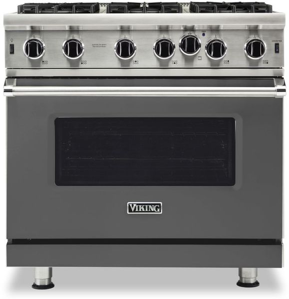 Viking® 5 Series 36" Damascus Gray Pro Style Liquid Propane Gas Range ...