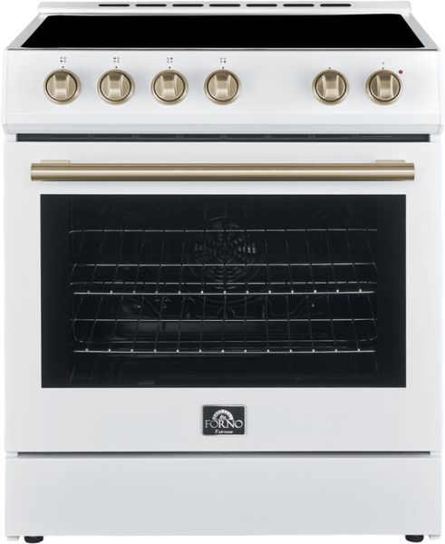 FORNO® Leonardo 30" White Pro Style Electric Range | Spencer's TV ...