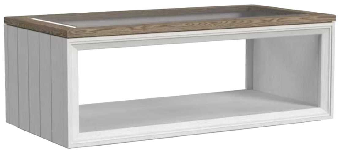 Flexsteel® Melody Gray/White Rectangular Coffee Table with Casters ...