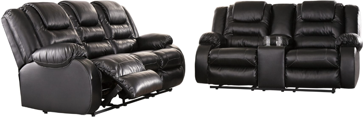 Signature Design by Ashley Vacherie 2 Piece Black Living Room Seating Set Lamphere s Furniture Appliance
