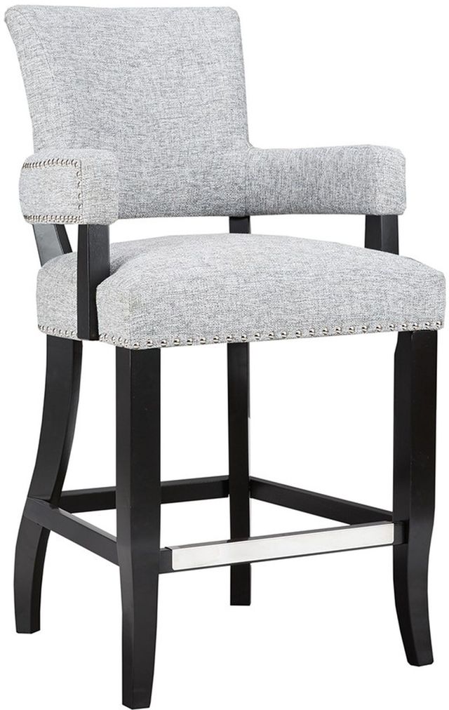 Olliix by Madison Park Grey Dawson Arm 26‘’ Counter Stool | Fischer ...