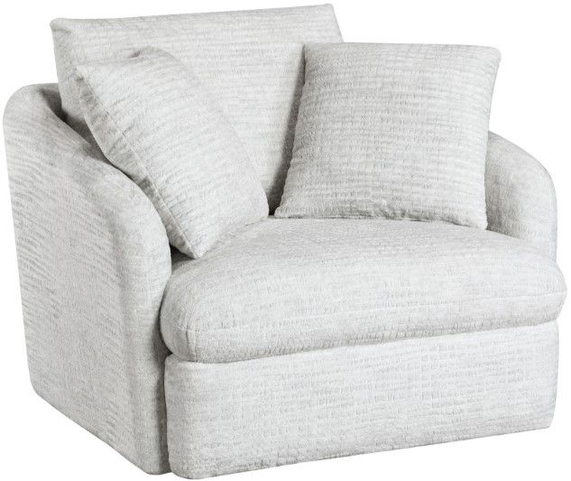 Emerald Home Ritchie Arctic Hare Swivel Accent Chair | Lacks Furniture ...