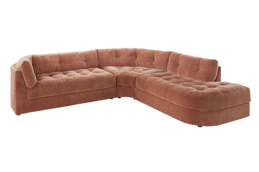 Jonathan Louis Juniper Ginger 3 Piece Sectional & Accent Pillows ...