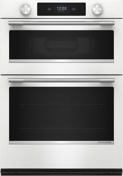 KitchenAid® 30" White Smart Oven/Micro Combo Electric Wall Oven with ...