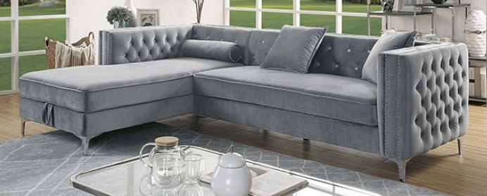Gray left arm facing sectional store
