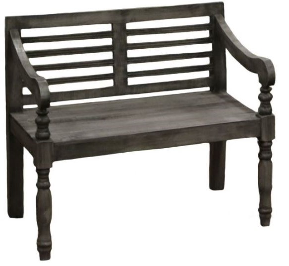 Million Dollar Rustic Charcoal Gray Bench McMasters Home Gallery