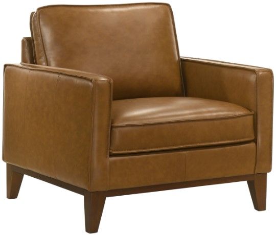 New Classic® Home Furnishings Caspar Caramel Leather Chair | Bob Mills ...