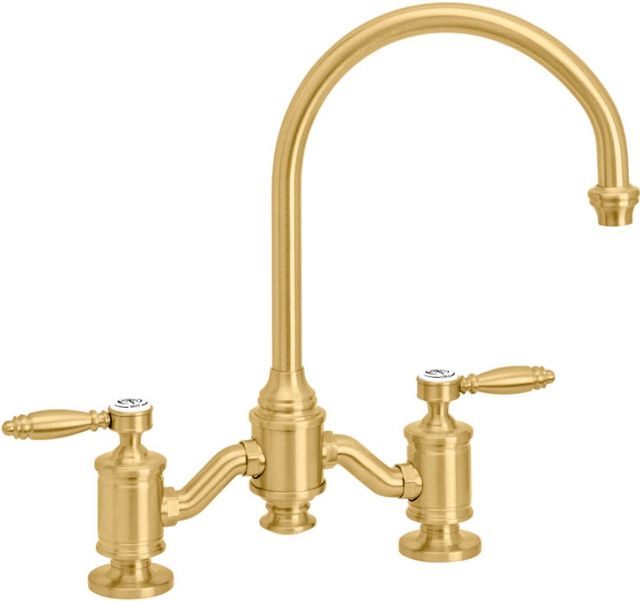 Waterstone™ Hampton Satin Brass Bridge Faucet | Yale Appliance | Boston ...