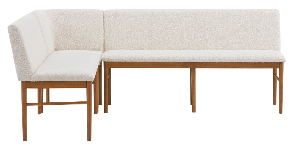 HH2 Home Margo 3 Piece Walnut Corner Banquette Bench Set Hoelscher s Fine Furniture Appliances Electronics Floresville and Pleasanton TX