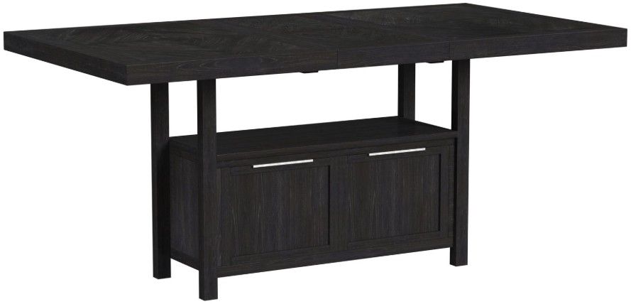 Elements International Transcend Charcoal Counter Dining Table | Bob ...