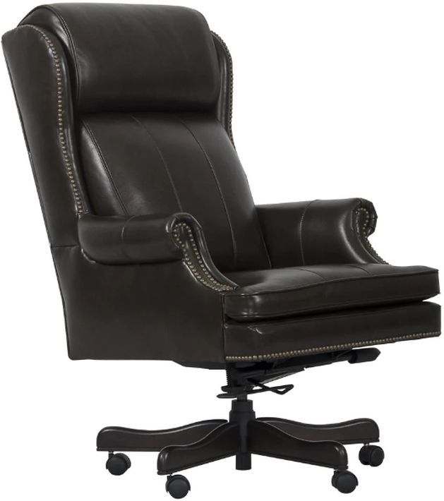 Parker House® Pacific Brown Leather Desk Chair | Miskelly Furniture