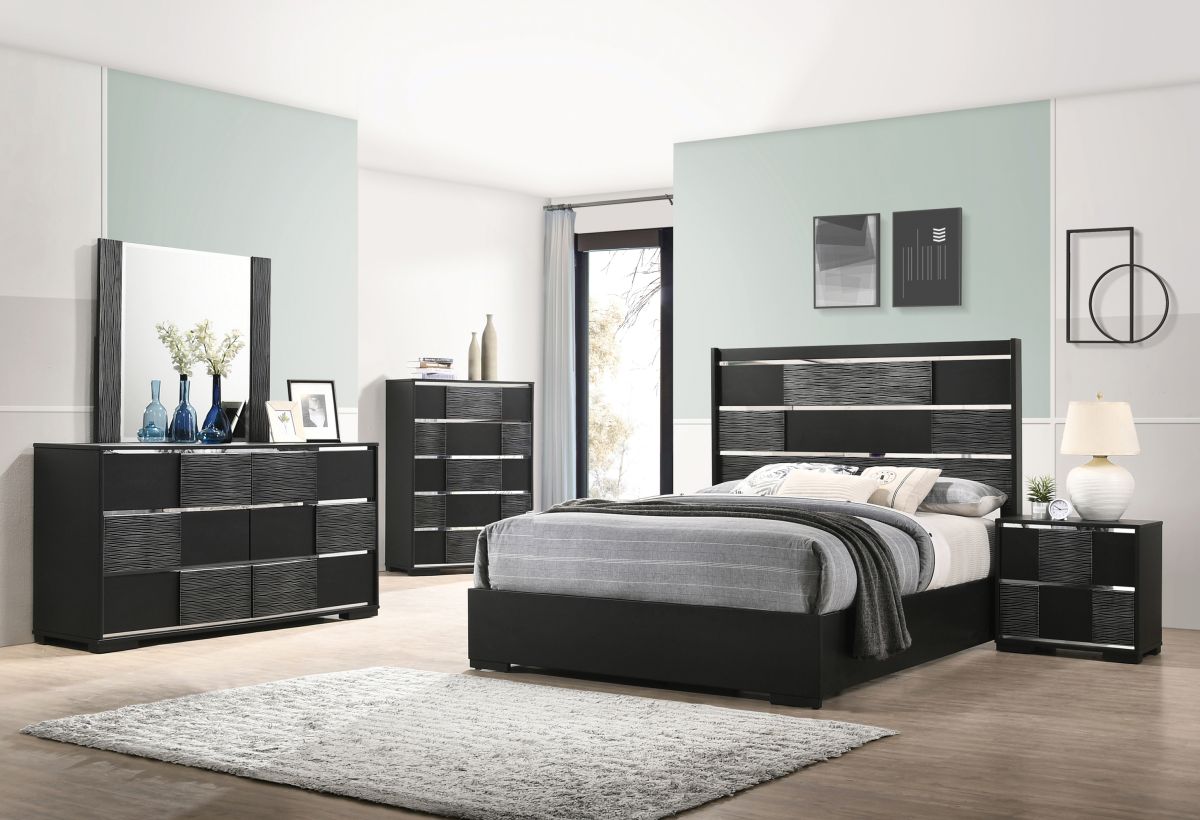 Elegant black bedroom sets store
