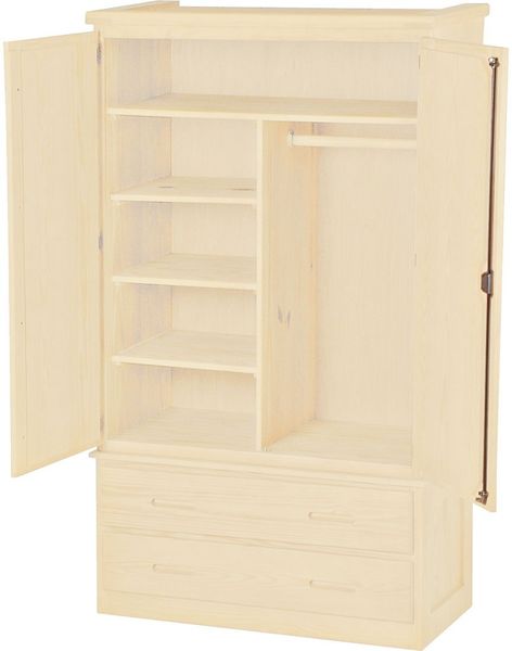 Crate Designs™ Furniture Unfinished Comb Armoire | McLellan BrandSource ...
