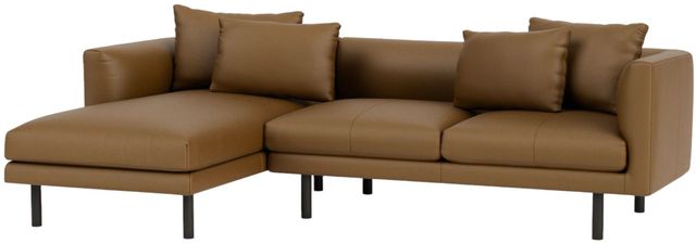 EQ3 Customizable Replay 2-Piece Leather Left-Arm Facing Sofa Sectional ...