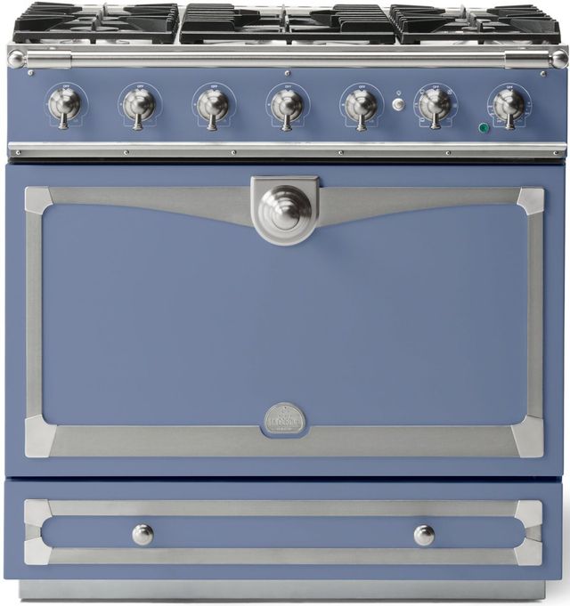La Cornue CornuFe´ 90 36" Provence Blue Slide In Dual Fuel Range | Yale ...