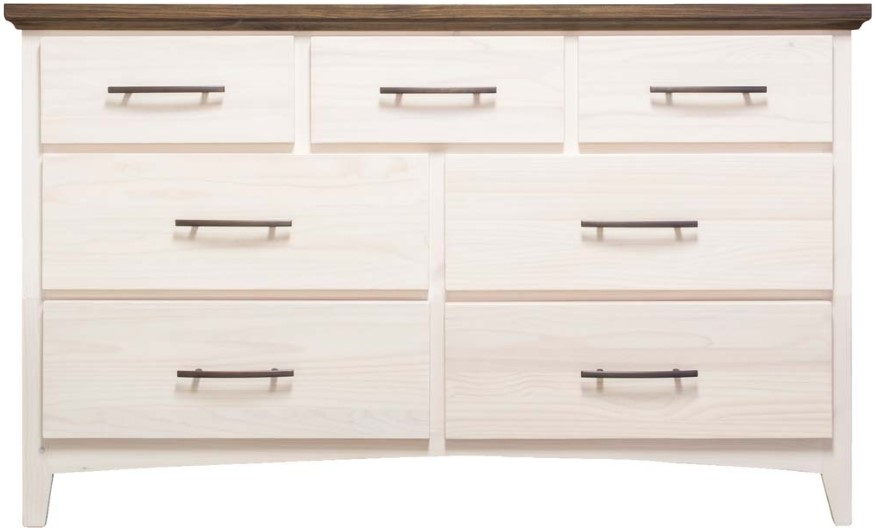 White dresser brown drawers store
