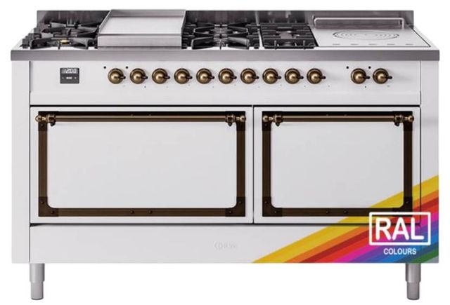 Ilve® Nostalgie II 60'' Custom RAL Color Liquid Propane Freestanding ...