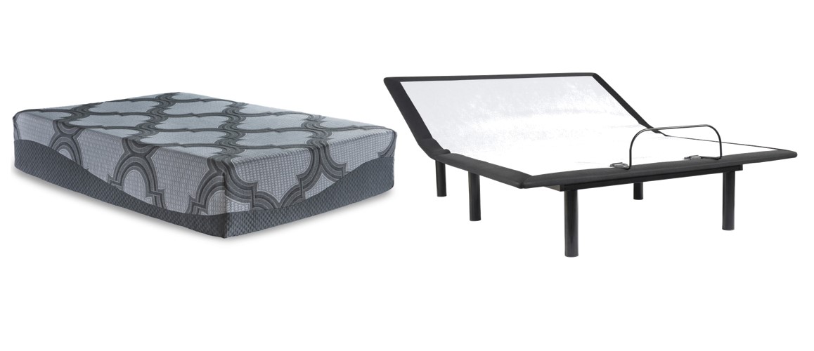 Sierra Sleep by Ashley 2 Piece 14 Hybrid and Adjustable Base Queen Mattress Set Midwest Clearance Center St. Louis area