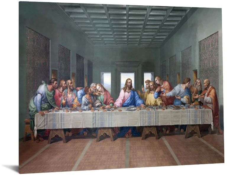 Classy Art Last Supper Tempered Glass with Foil Wall Art | Fischer ...