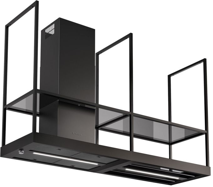 Faber T-Shelf 70" Matte Black Island Range Hood | Grand Appliance and TV