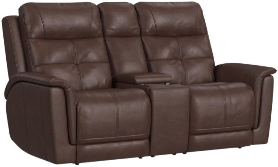 Flexsteel® Ranger Rustic Brown Power Reclining Loveseat with Console ...