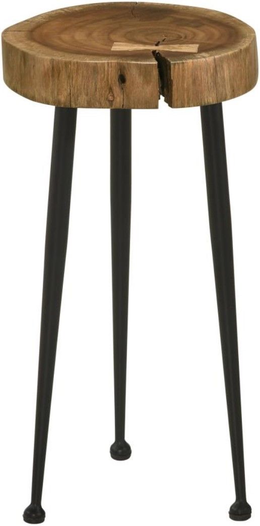 Coaster® Keith Black/Natural Side Table | Comfort Center Furniture