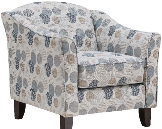 Fusion Furniture Jonah Foam Dew Drop Lakeshore Gray/White Accent Chair ...