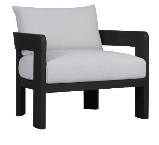 Four Hands Jackson Alessi Linen/Bronze Metal Outdoor Chair | Marshall's ...