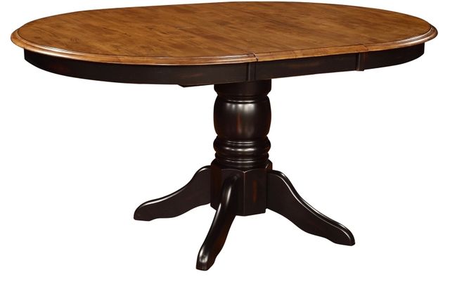 TEI Quinton Pecan/Black Gathering Table | Robert's Furniture | Columbus, PA