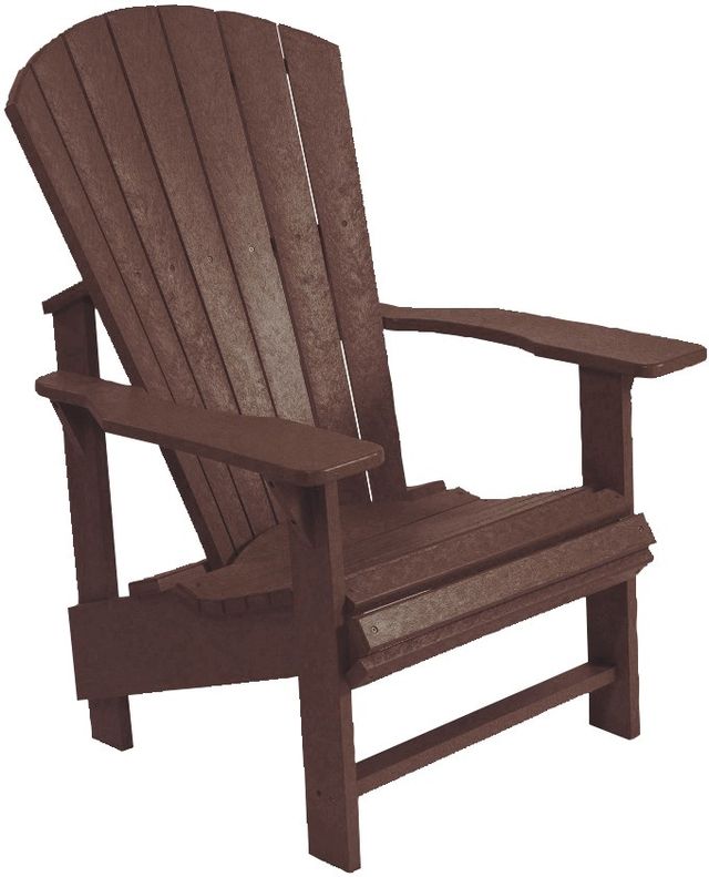 C R Plastics Chocolate Outdoor Upright Adirondack Chair | Bruxvoort's ...
