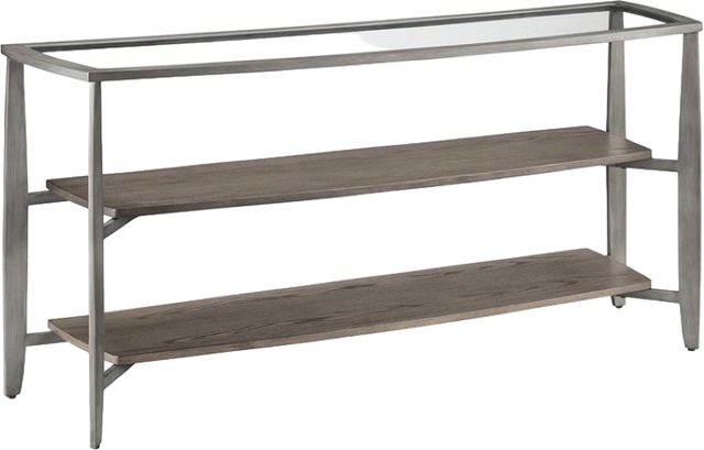 Magnussen Home® Ardis Glass Top Rectangular Sofa Table with Brushed ...