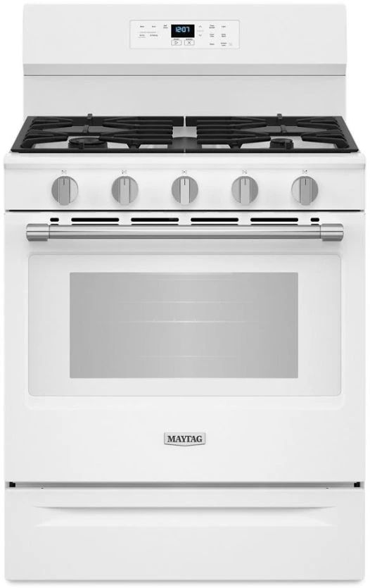 Maytag® 30" White Freestanding Gas Range | Barber & Haskill