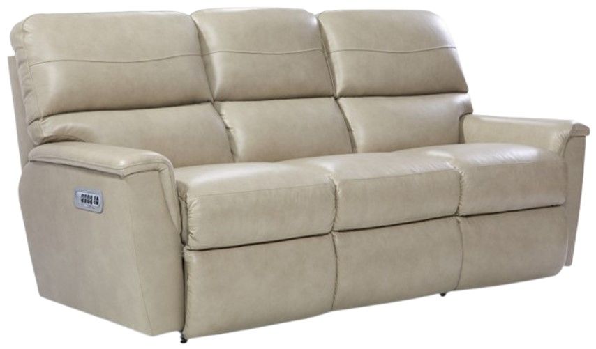 La-Z-Boy® Ava Ivory Leather Power Reclining Sofa with Headrest and ...