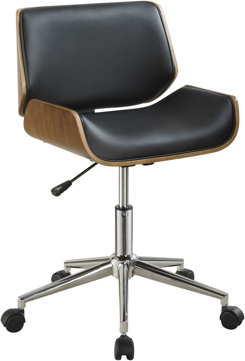 Coaster Black Chrome Adjustable Height Office Chair