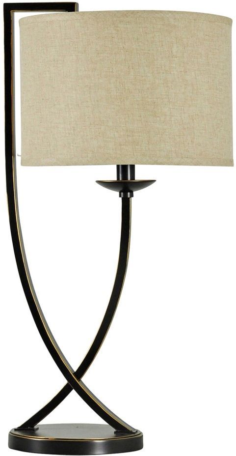 StyleCraft Bronze Crossed Arm Table Lamp | The Cleveland Furniture ...