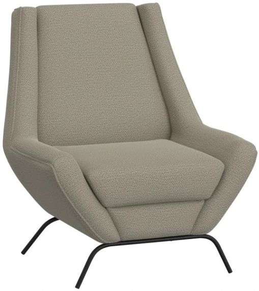 International Furniture Direct Tyne Almond Gray Arm Chair | BlvdHome