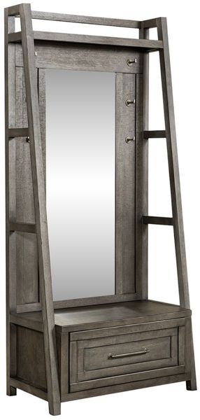Liberty Furniture Modern Farmhouse 2-Piece Dusty Charcoal Hall Tree Set ...
