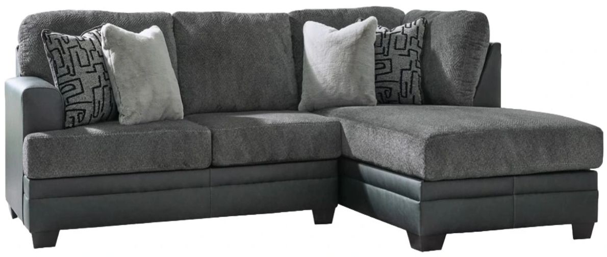 Benchcraft® Brixley Pier 2-Piece Graphite Right Arm Facing Sectional ...