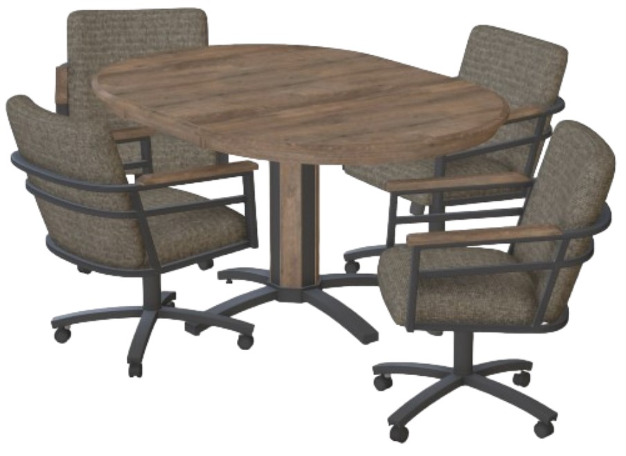 Chromcraft Customizable Metal Craft Camden Porter 5 Piece Dining Set Young s Appliance and Electronics Alpena MI