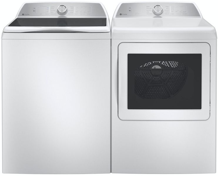 GE Profile™ White Top Load Washer & Electric Dryer Laundry Pair | Percy ...