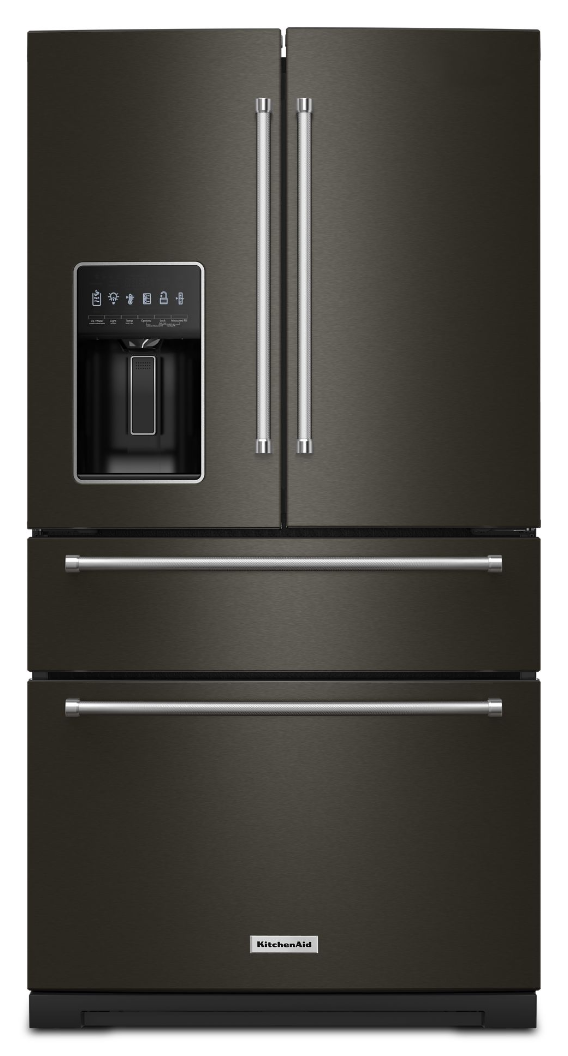 Kitchenaid black stainless steel refrigerator store