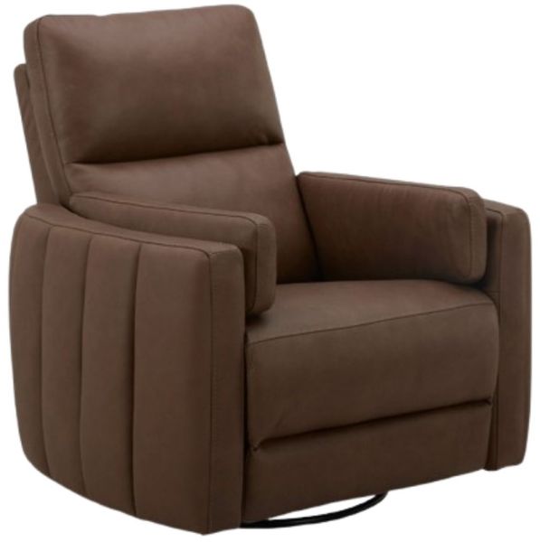 Liberty Furniture Reilly Aline Saddle Leather Power Swivel Glider ...