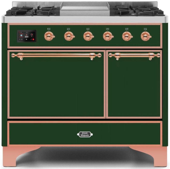 Ilve® Majestic II Series 40" Emerald Green Freestanding Dual Fuel ...